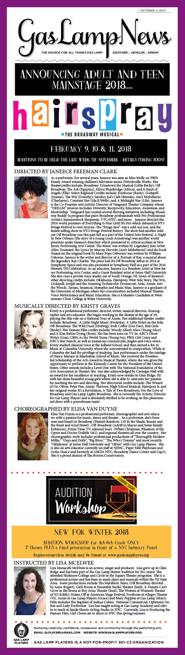 Gas Lamp Players - Welcome to Gas Lamp, Inc.